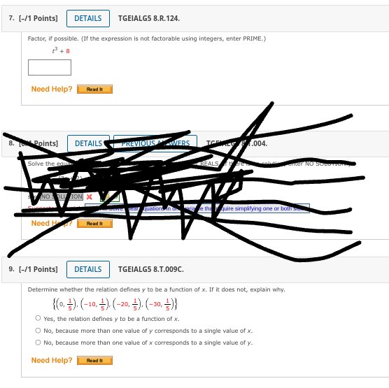 Solved 1 Points] TGEIALG5 8.R.124. Factor, if possible. (If | Chegg.com