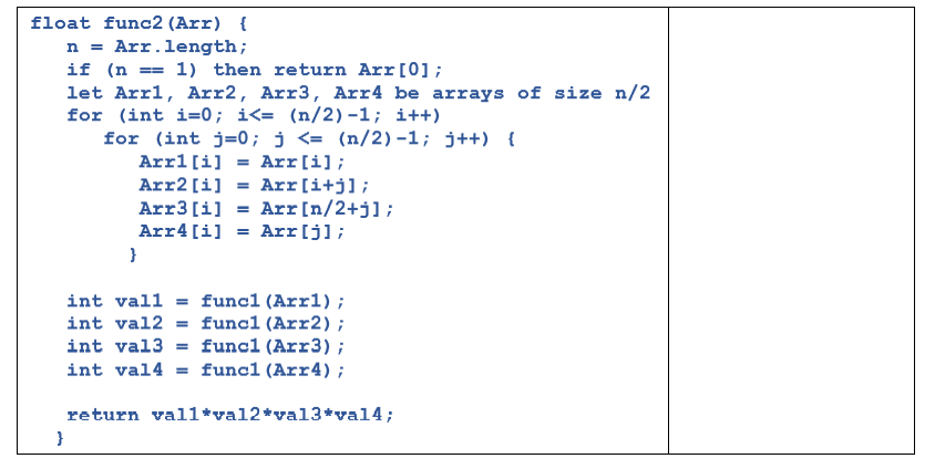 Solved Recurrence Relation Code Int Funci Arr { N