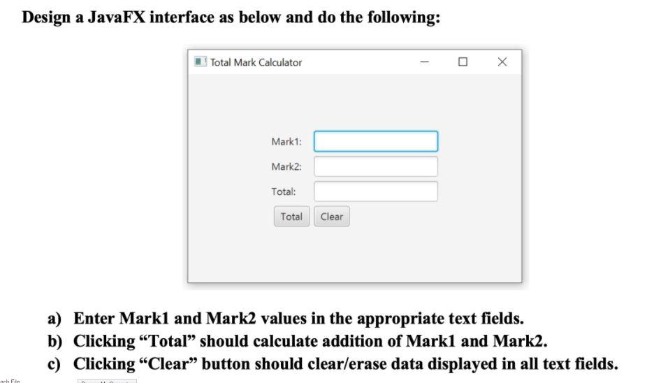 Solved Design a JavaFX interface as below and do the | Chegg.com