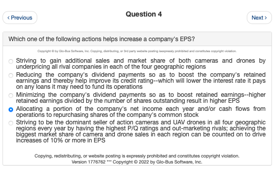 Solved Which one of the following actions helps increase a | Chegg.com