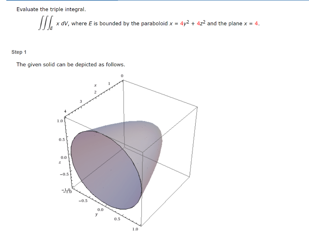 Solved Evaluate the triple integral. x dV, where E is | Chegg.com