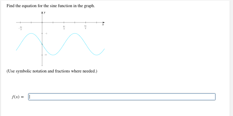 Solved Find the equation for the sine function in the graph. | Chegg.com