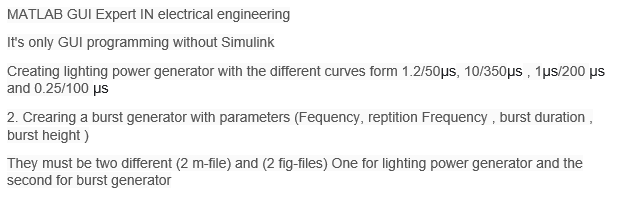 MATLAB GUI Expert IN electrical engineering It's only | Chegg.com