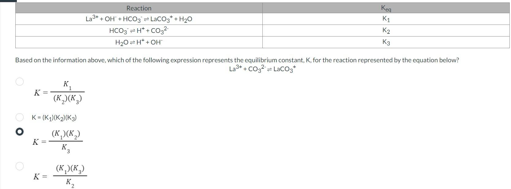 Solved Based on the information above, which of the | Chegg.com