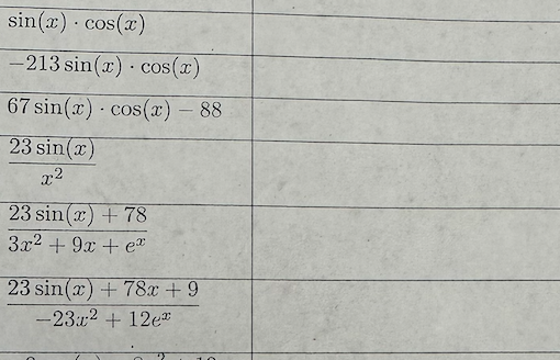 Solved Find the derivative f ' (x) for parts A-F.please show | Chegg.com