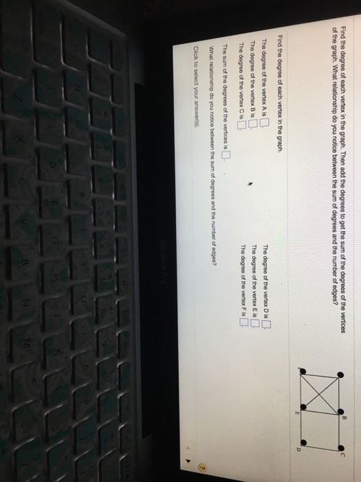 Solved Find the degree of each vertex in the graph. Then add | Chegg.com