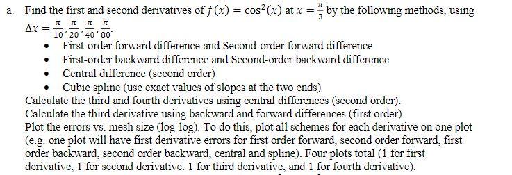Solved TT IT TT TT . . a. Find the first and second | Chegg.com