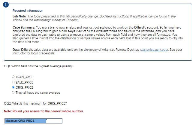 Required information Lab Note: The tools presented in | Chegg.com