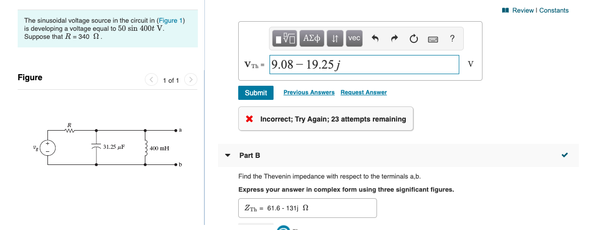 Solved Review Constants Part A Use the mesh-current method | Chegg.com