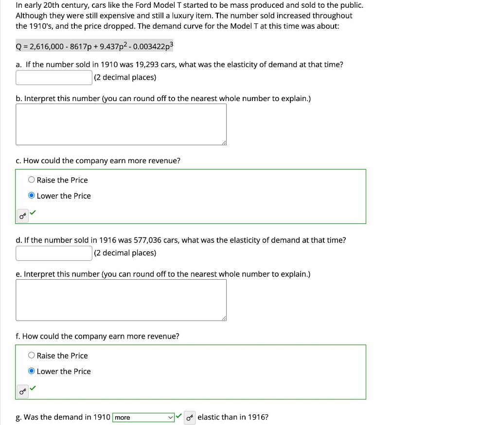 Solved In early 20th century, cars like the Ford Model T | Chegg.com