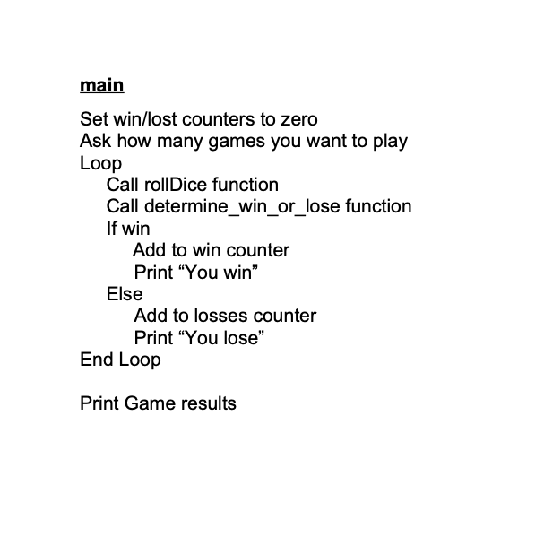 Solved Craps is a popular dice game played in casinos. Write | Chegg.com
