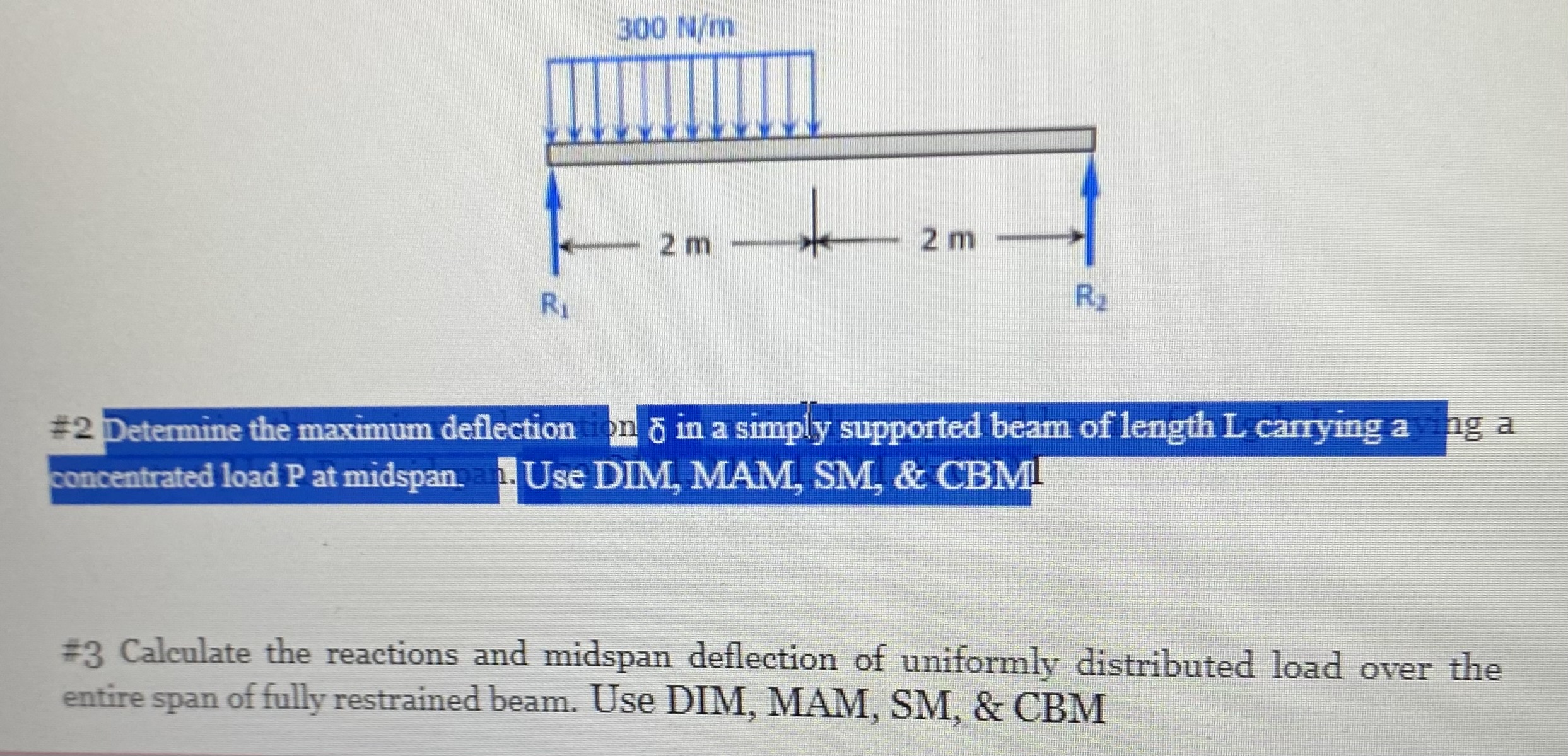 Determine the maximum deflection tion δ in a simply | Chegg.com