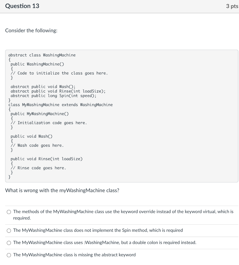 Solved Question 7 3 pts Assume that in a given class, | Chegg.com