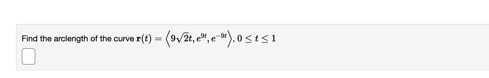 Solved Find the length of the given curve: r(t) = (4t, 1 | Chegg.com