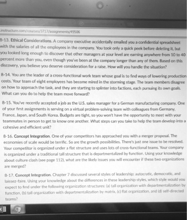 Solved instructure.com/courses/3717/assignments/49506 8-13. | Chegg.com