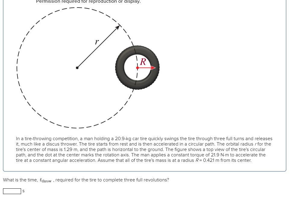 Solved In a tire-throwing competition, a man holding a | Chegg.com
