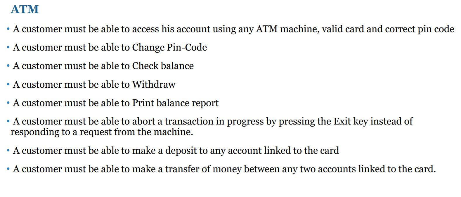 Solved Implement a test cases for the requirements of the | Chegg.com