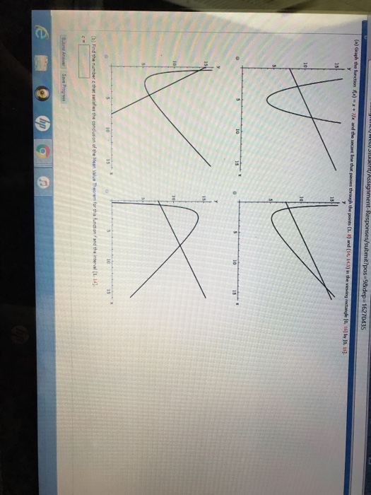 Solved (a) Graph the function f(x) = x + 7/x and the secant | Chegg.com
