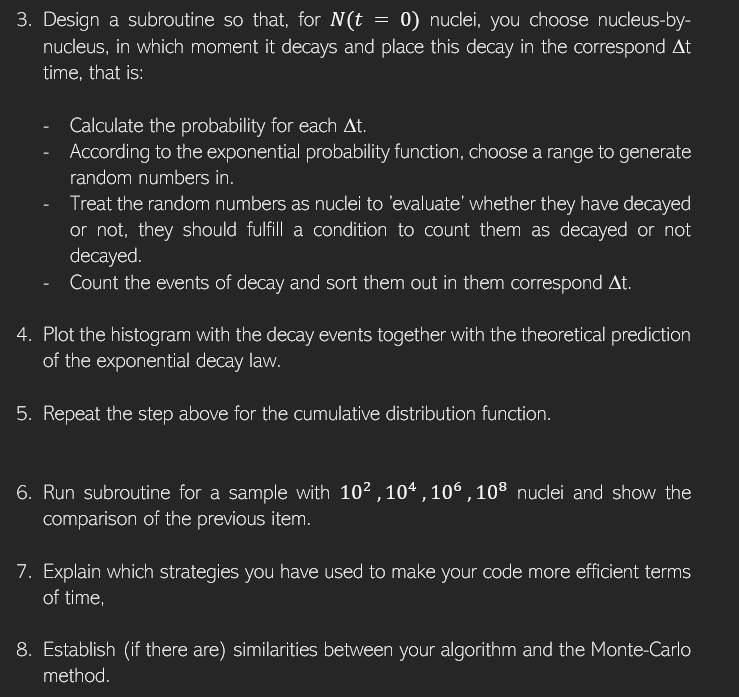 Solved Nuclear decay simulation Nuclear decay is a process | Chegg.com