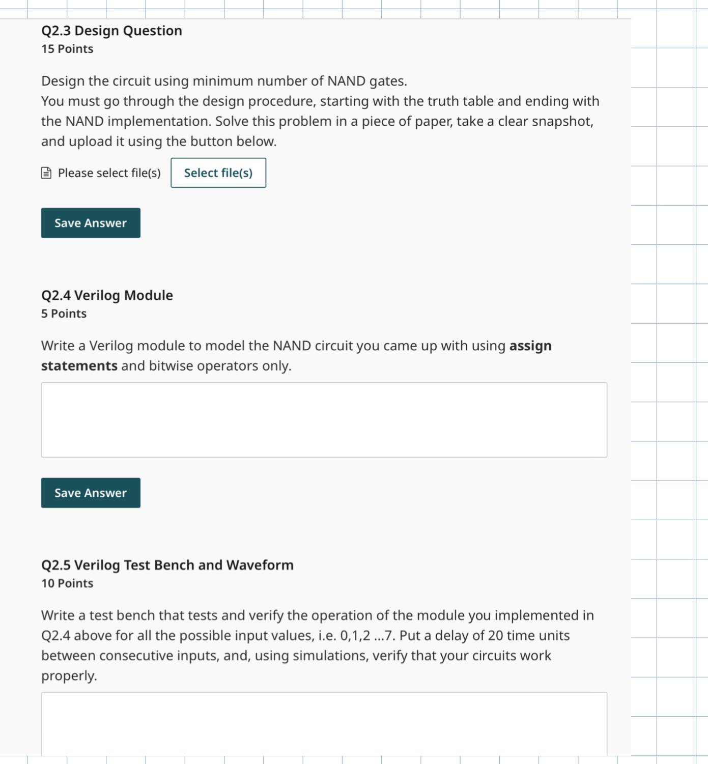 Q2.3 Design Question 15 Points Design the circuit | Chegg.com