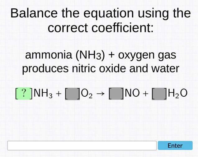 Solved Balance the equation using the correct coefficient: | Chegg.com