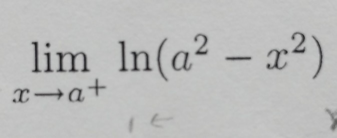 Solved lim ln(a? – x2) 0-at | Chegg.com