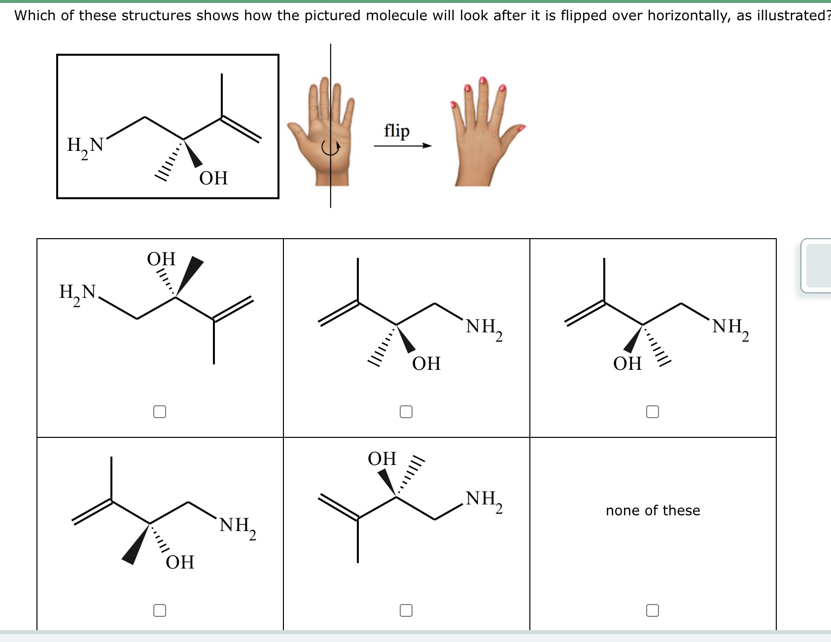 Solved Which of these structures shows how the pictured | Chegg.com