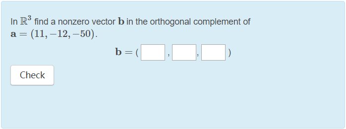 Solved In R3 find a nonzero vector b in the orthogonal | Chegg.com