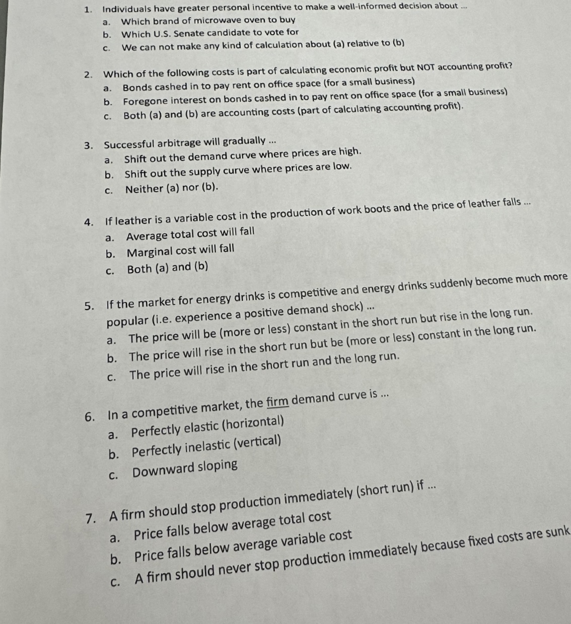 Solved Individuals have greater personal incentive to make a | Chegg.com