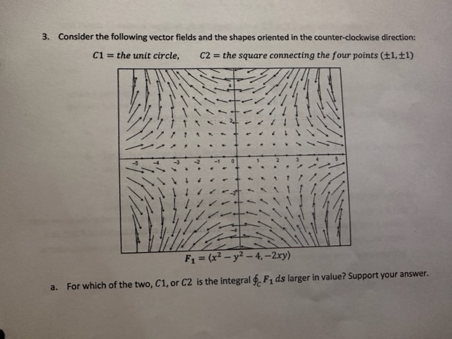 3. Consider the following vector fields and the | Chegg.com