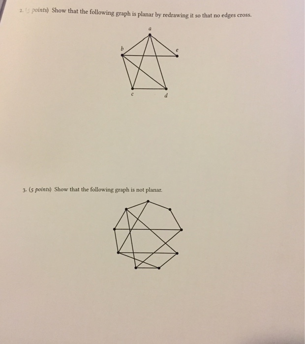 Solved 2 ts pointy) Show that the following graph is planar | Chegg.com
