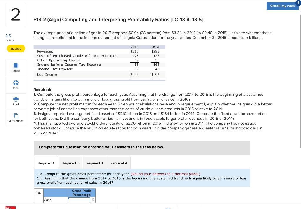 Solved Check my work 2 E13-2 (Algo) Computing and | Chegg.com