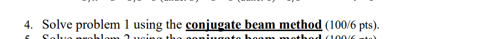 Solved Solve problem 1 using the moment area method and | Chegg.com