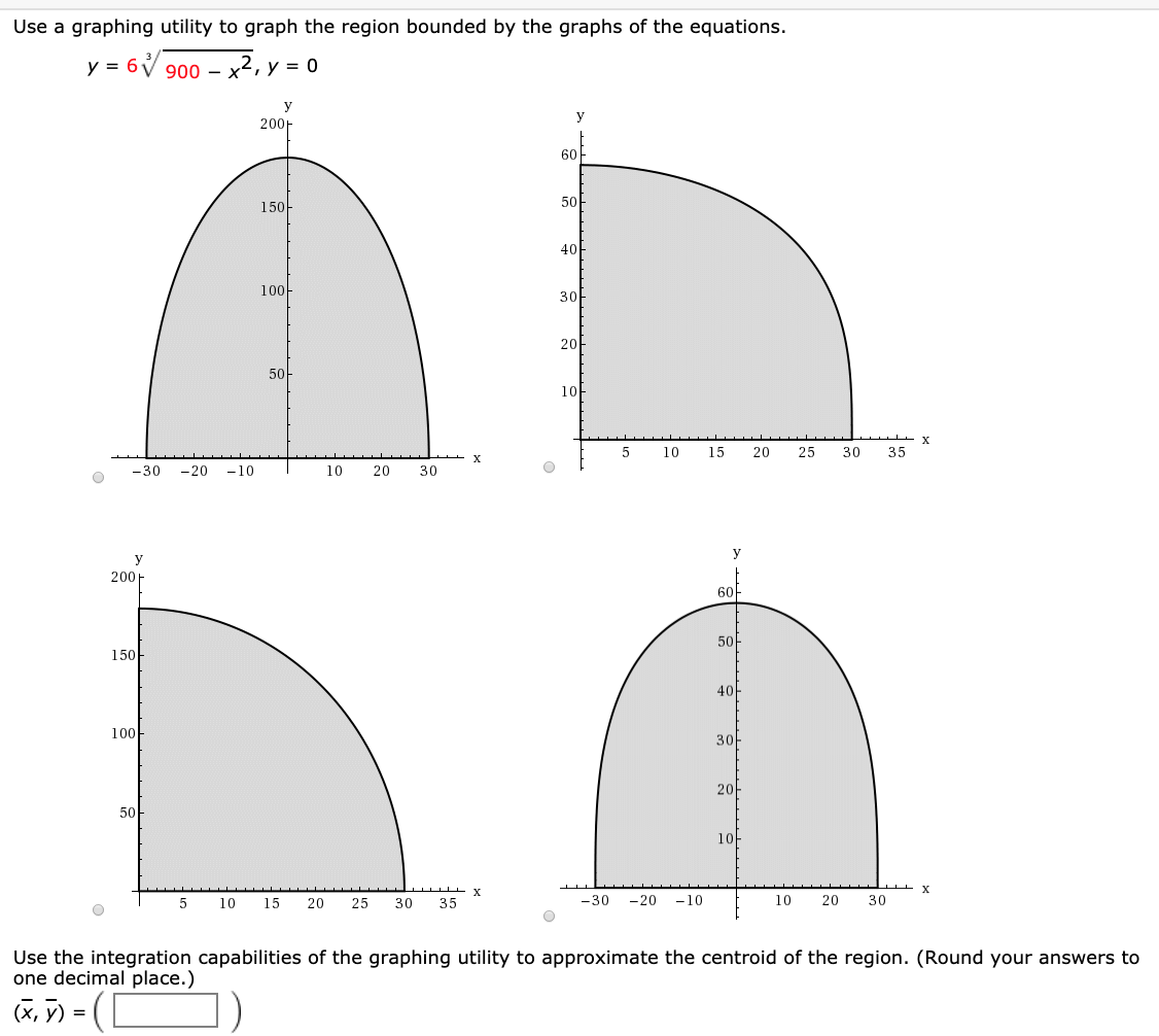 Solved Use a graphing utility to graph the region bounded by | Chegg.com