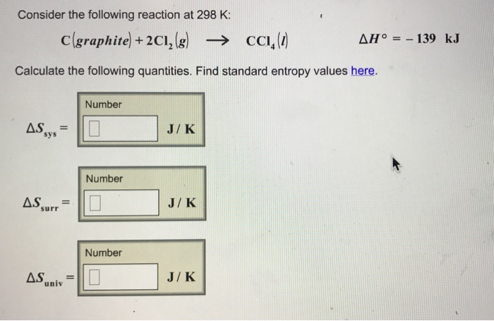 Solved Consider the following reaction at 298 K: C(graphite) | Chegg.com