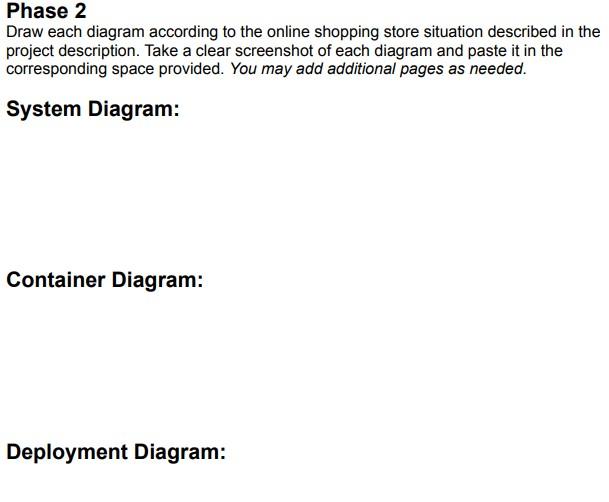 Solved Online Shopping Store Description: Suppose there is a | Chegg.com