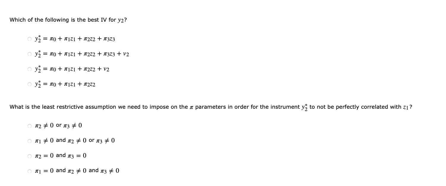 Solved 6. A single endogenous explanatory variable Consider | Chegg.com