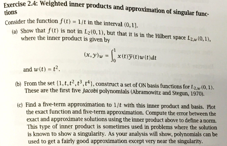 Exercise 2.4: Weighted inner products and | Chegg.com