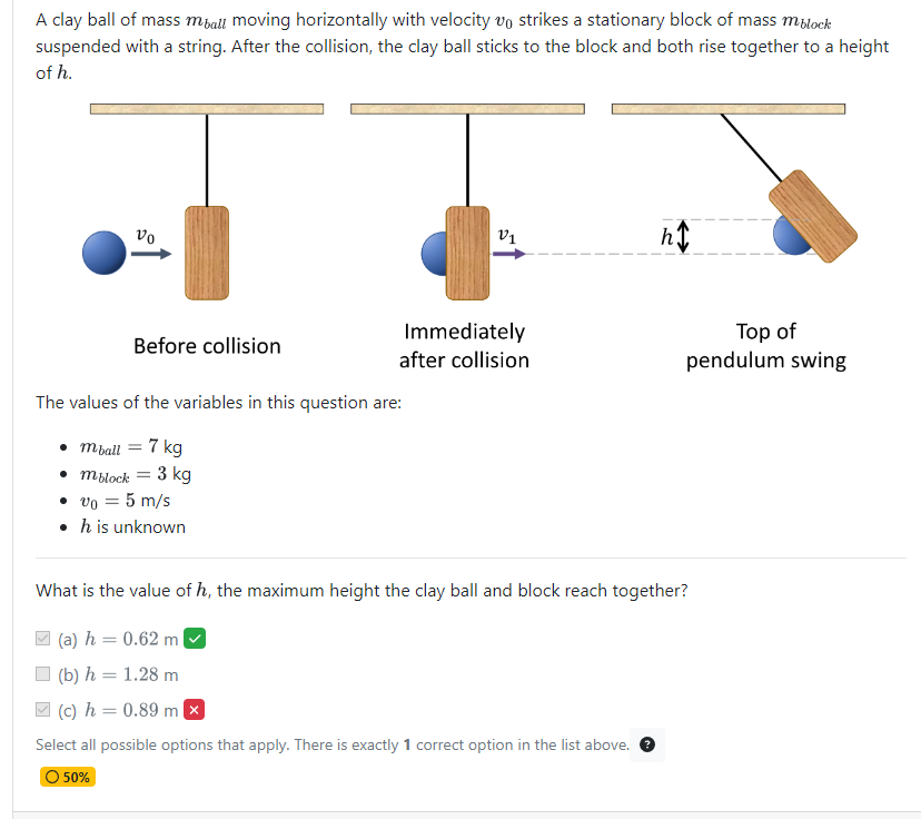 Solved A clay ball of mass mball ﻿moving horizontally with | Chegg.com