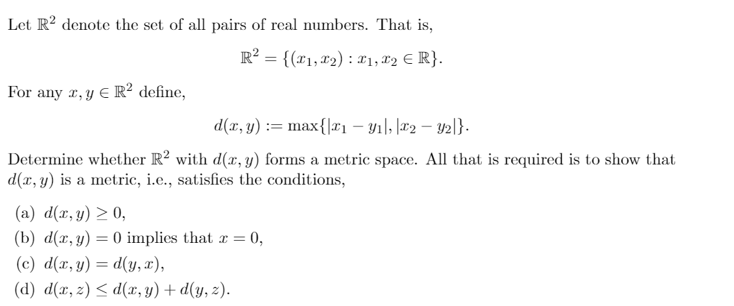 Solved Let R2 denote the set of all pairs of real numbers. | Chegg.com