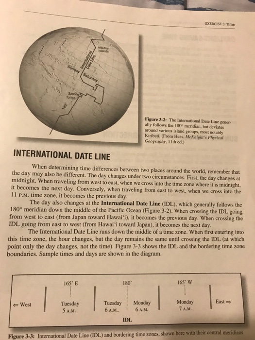 Solved EXERCISE 3 Time To learn to calculate time and day | Chegg.com