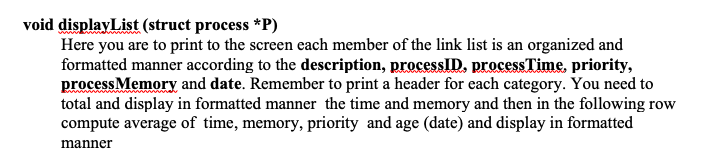 struct process { char description [35]; unsigned long | Chegg.com