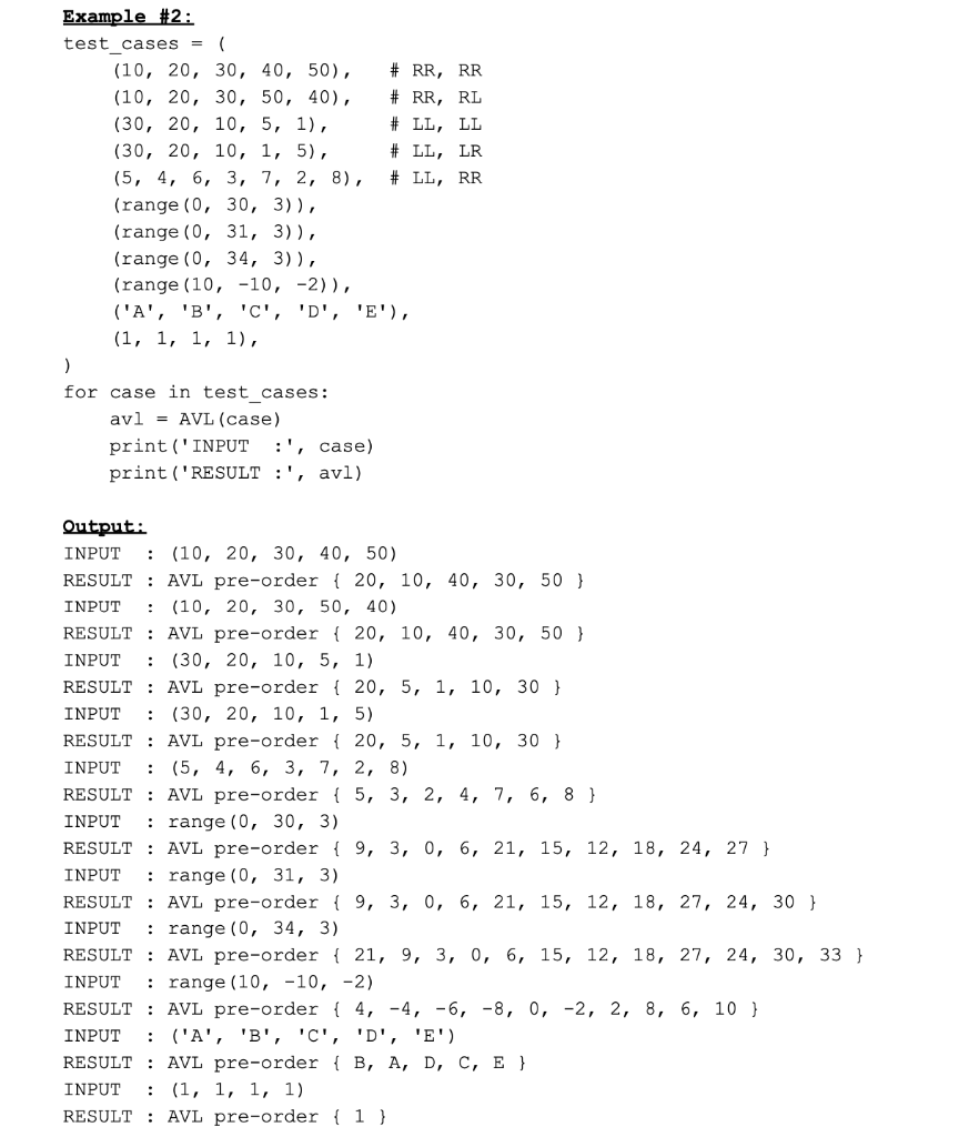 Solved **PYTHON**AVL INSERTION, REMOVE**NO built-in Python | Chegg.com