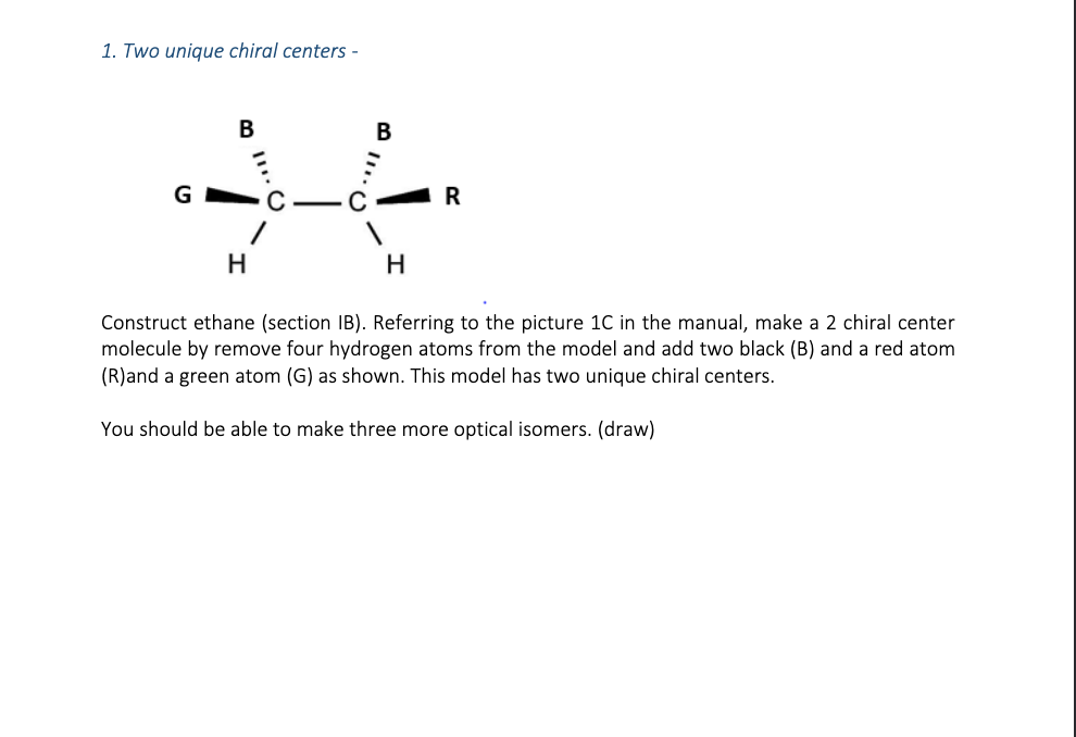 Solved Please refer to the image to draw 3 ﻿optical isomers | Chegg.com