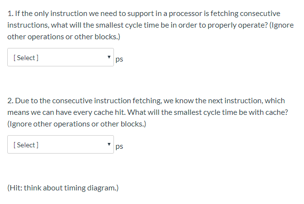 Assume that we have the following latencies for each | Chegg.com