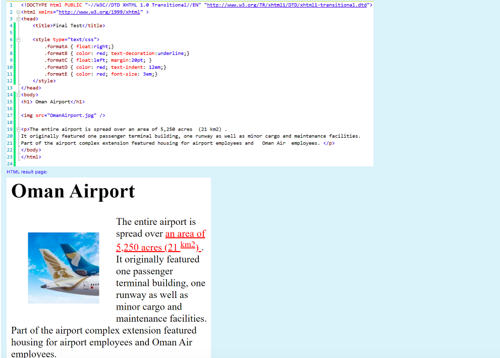 Solved UPDATE THE CODE SO THE RESULT LOOK LIKE THE | Chegg.com