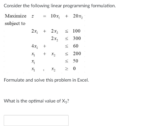 Solved Consider the following linear programming | Chegg.com