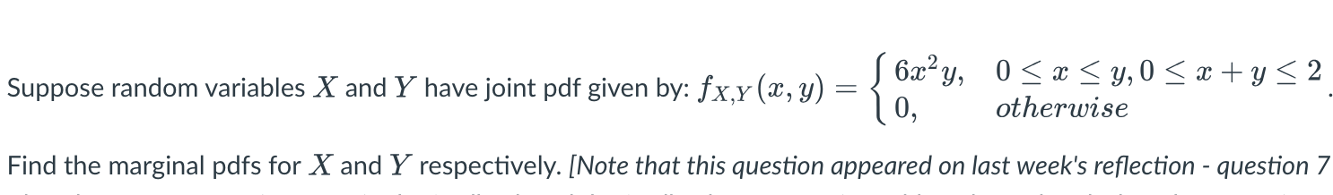Solved Suppose random variables x ﻿and Y ﻿have joint pdf | Chegg.com