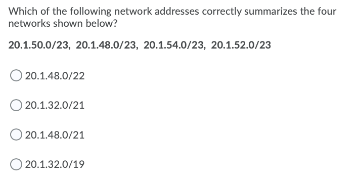 Solved Which of the following network addresses correctly | Chegg.com