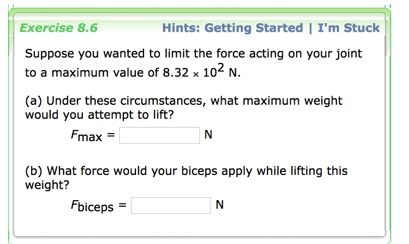 Exercise 8.6 Hints: Getting Started | I'm Stuck | Chegg.com
